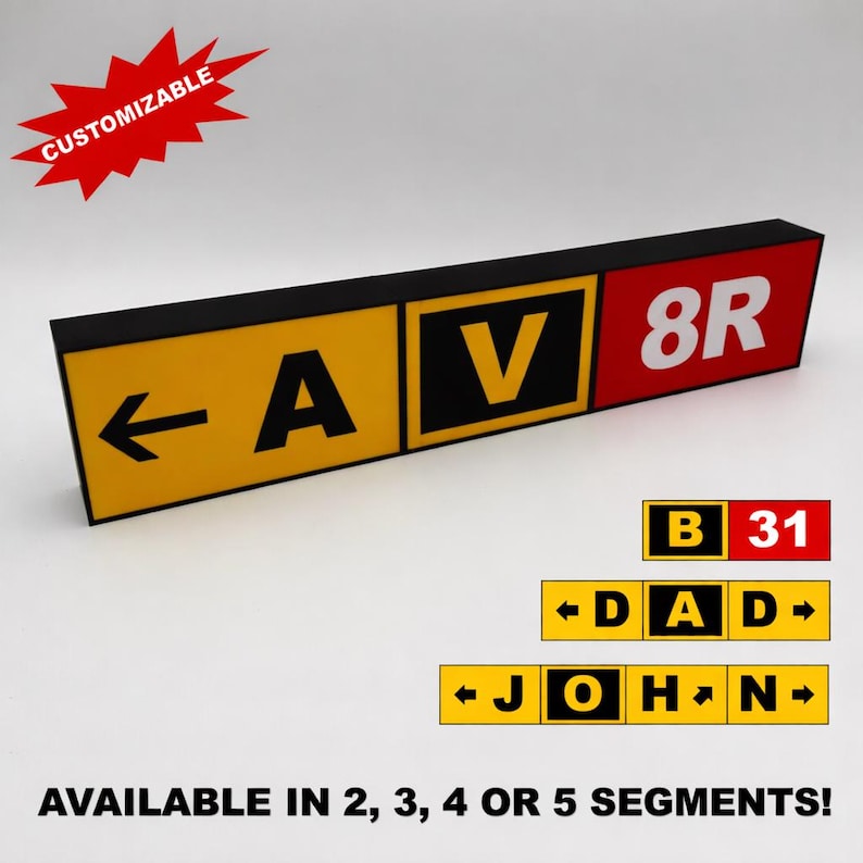 Custom Taxiway Guidance Sign Gift for Pilots Aviation Enthusiasts ...