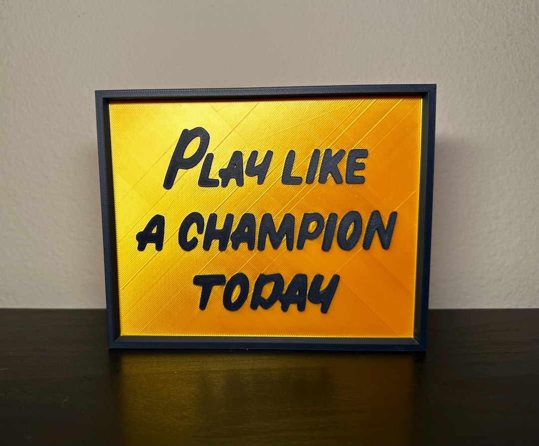Notre Dame Play Like a Champion Today Sign 3D Replica Stadium Signage ...