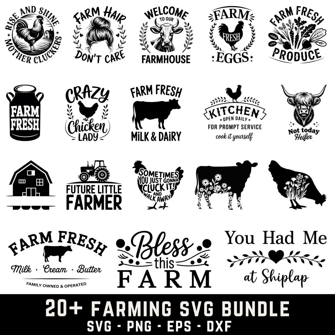 Farm Life SVG, Farming Svg, Farm Animal Svg, Cut Files for Cricut, Farm ...