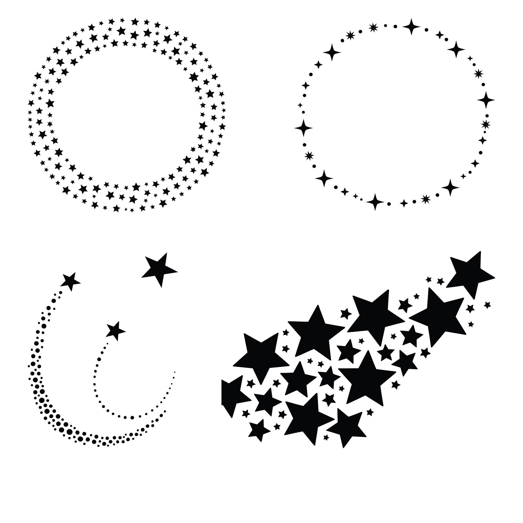 Sparkle Stars Svg Bundle, Sparkle Stars, Night Sky Svg, Starry Sky Svg ...