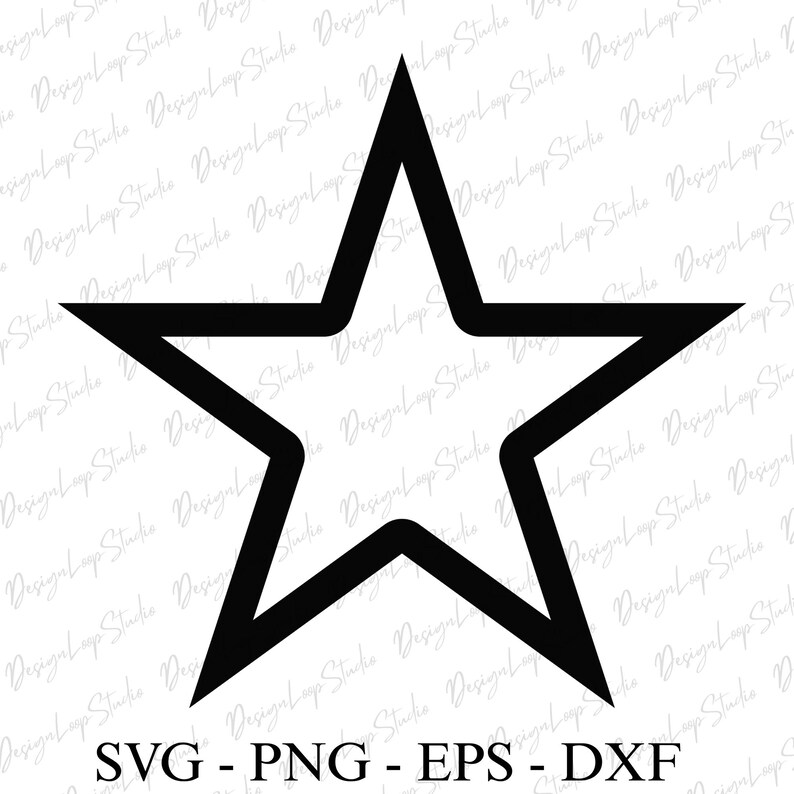 Star SVG Files, Star Vector Files, Star Outline Svg, Cnc Files, Svg ...