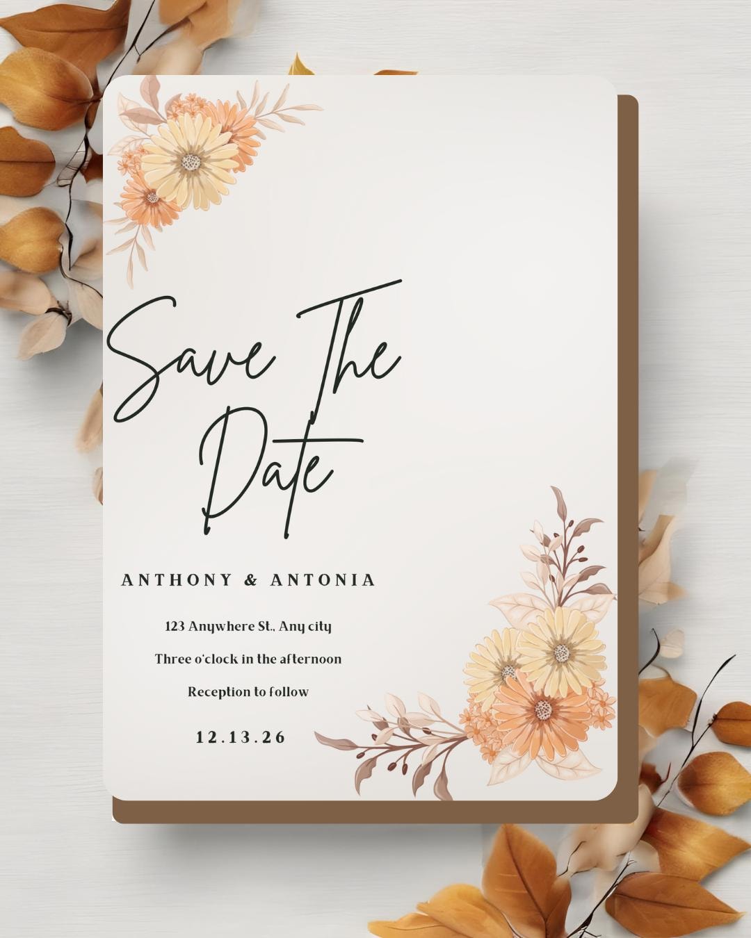 Fall Save the Date, Save the Date Invitation, Save the Date Template ...