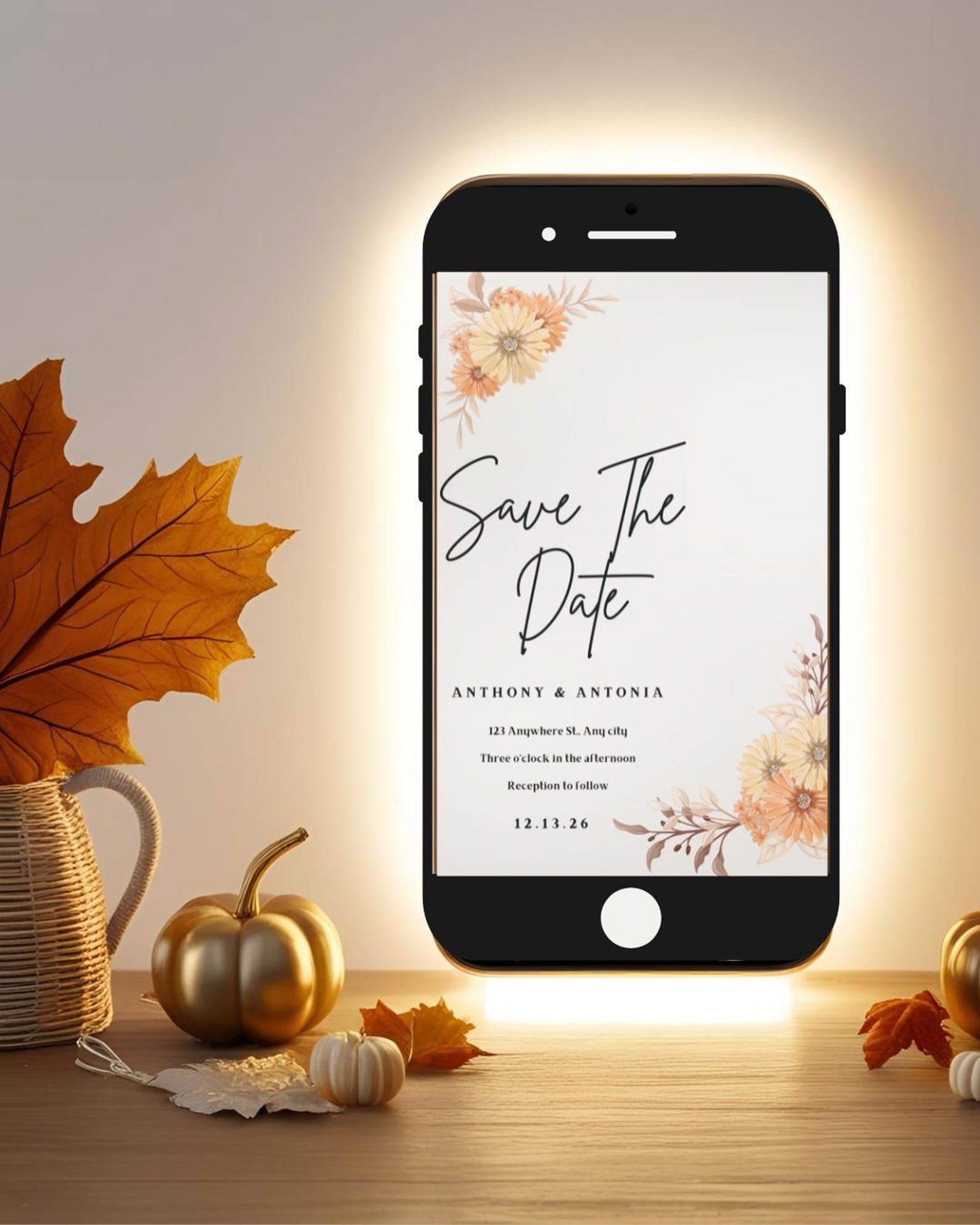 Fall Save the Date, Save the Date Invitation, Save the Date Template ...