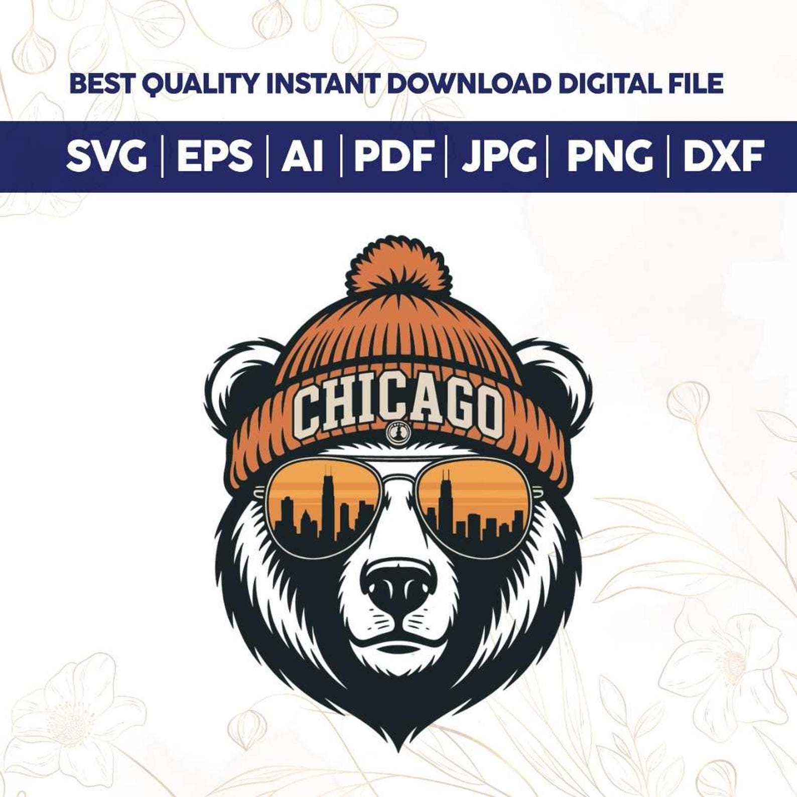 Vintage Chicago Football SVG Png,trendy Football Fan,retro Chicago Game ...