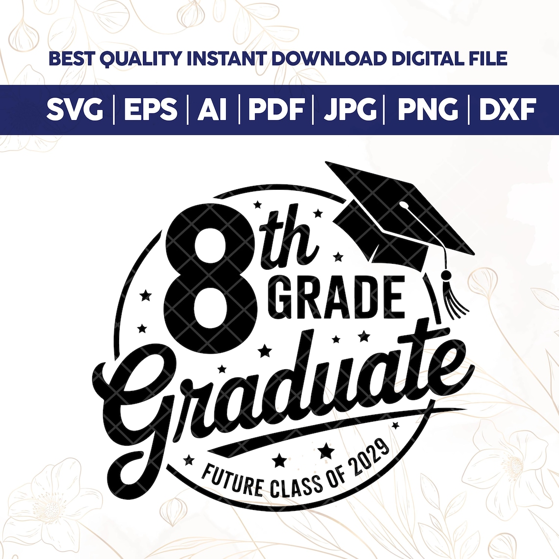 8th Grade Graduation Svg Png,middle School Grad,8th Grade Shirt Svg ...