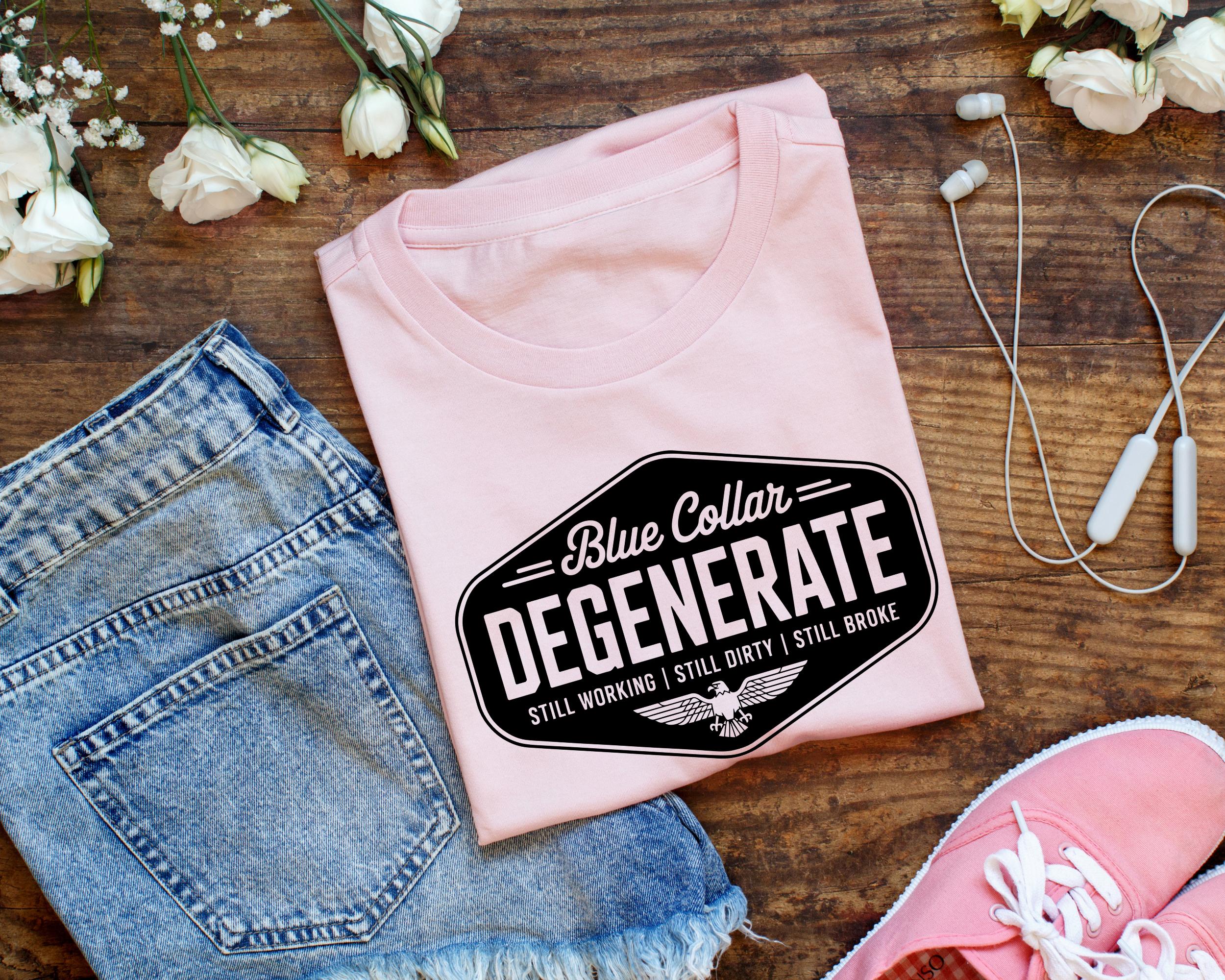 Blue Collar Degenerate SVG Laser Engraving File Leather Hat Patch ...