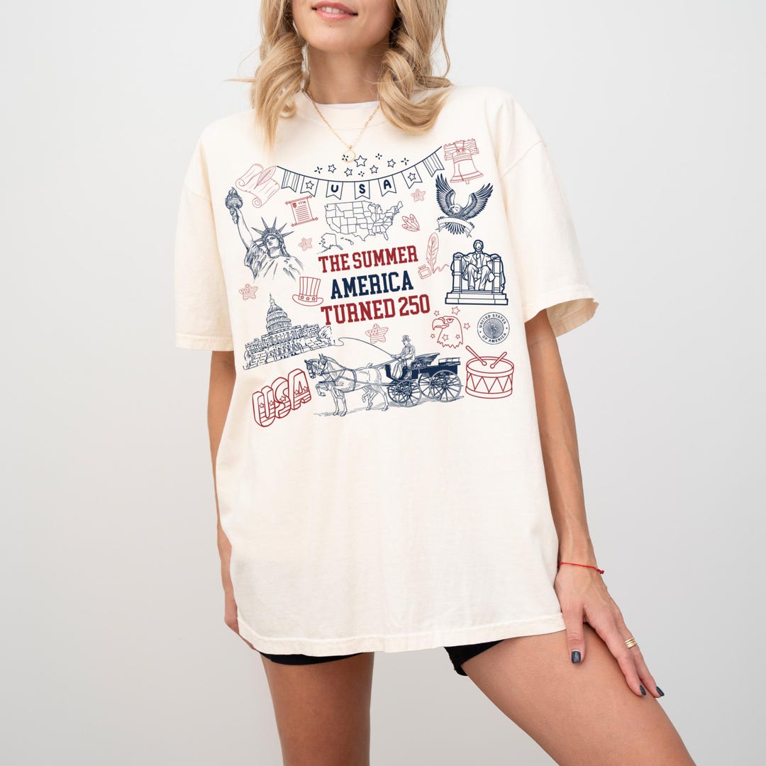 The Summer America Turned 250 Shirt, USA 250th Anniversary Tee, 1776 ...
