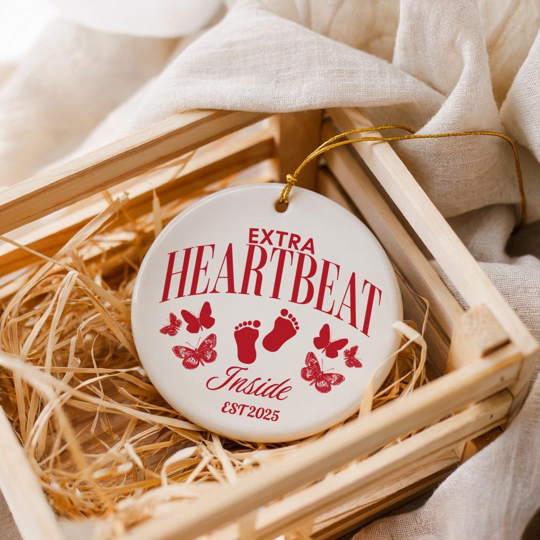 Extra Heartbeat Inside Baby Feet Ornament/ceramic Pregnancy ...