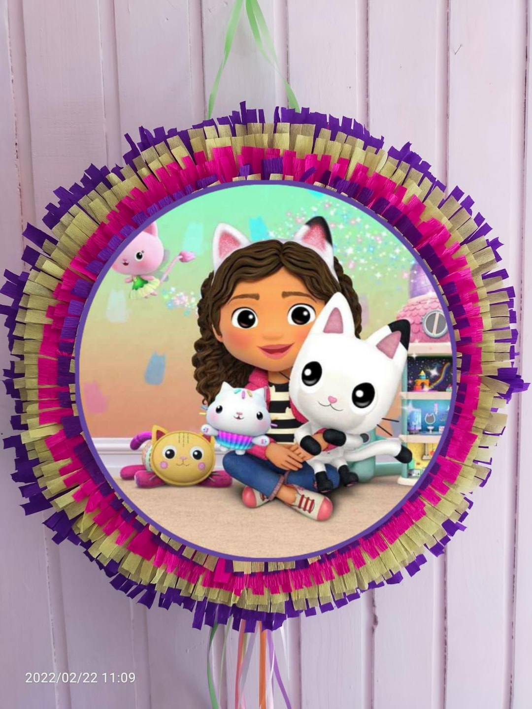 Birthday Party Pinata Gabby Dollhouse Pull String - Etsy