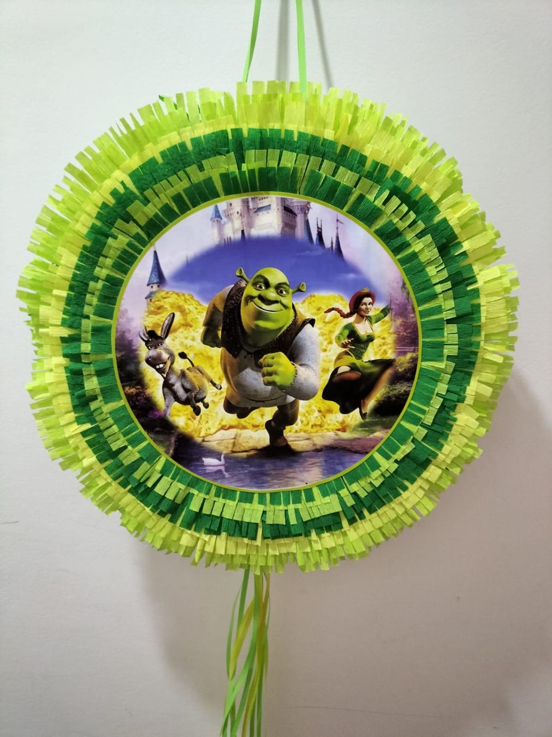 Piñata De Fiesta De Cumpleaños Shrek Tira De La Cuerda - Etsy