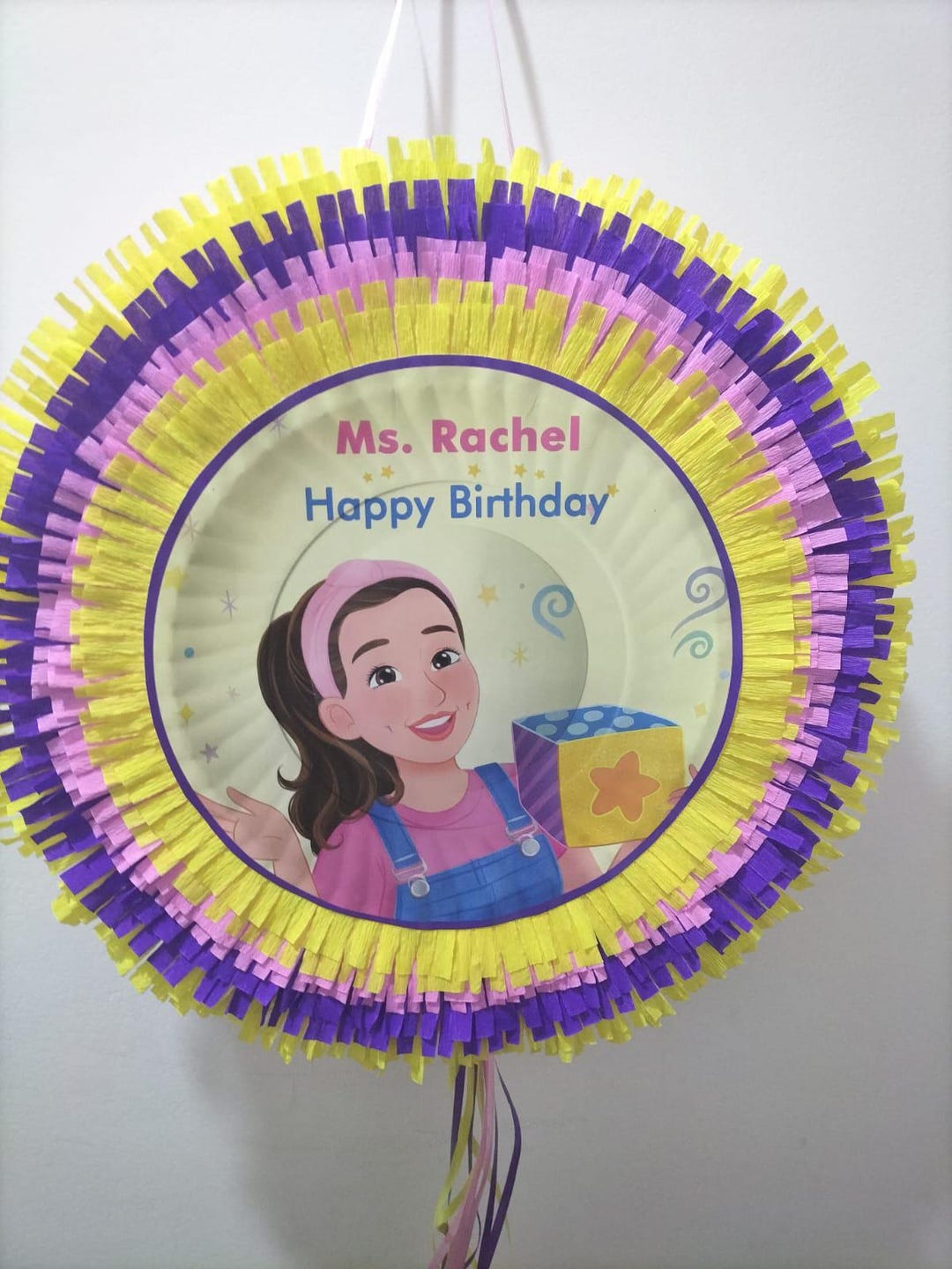 Birthday Party Pinata Mr Rachel Pull String - Etsy