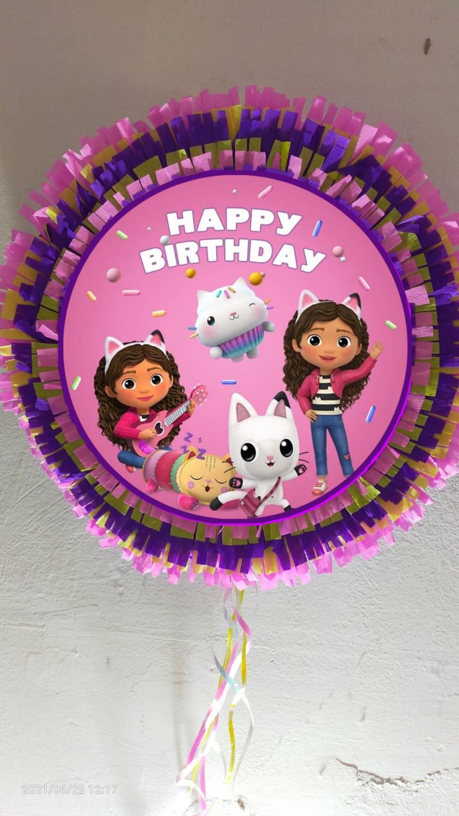 Birthday Party Pinata Gabby Dollhouse Pull String - Etsy