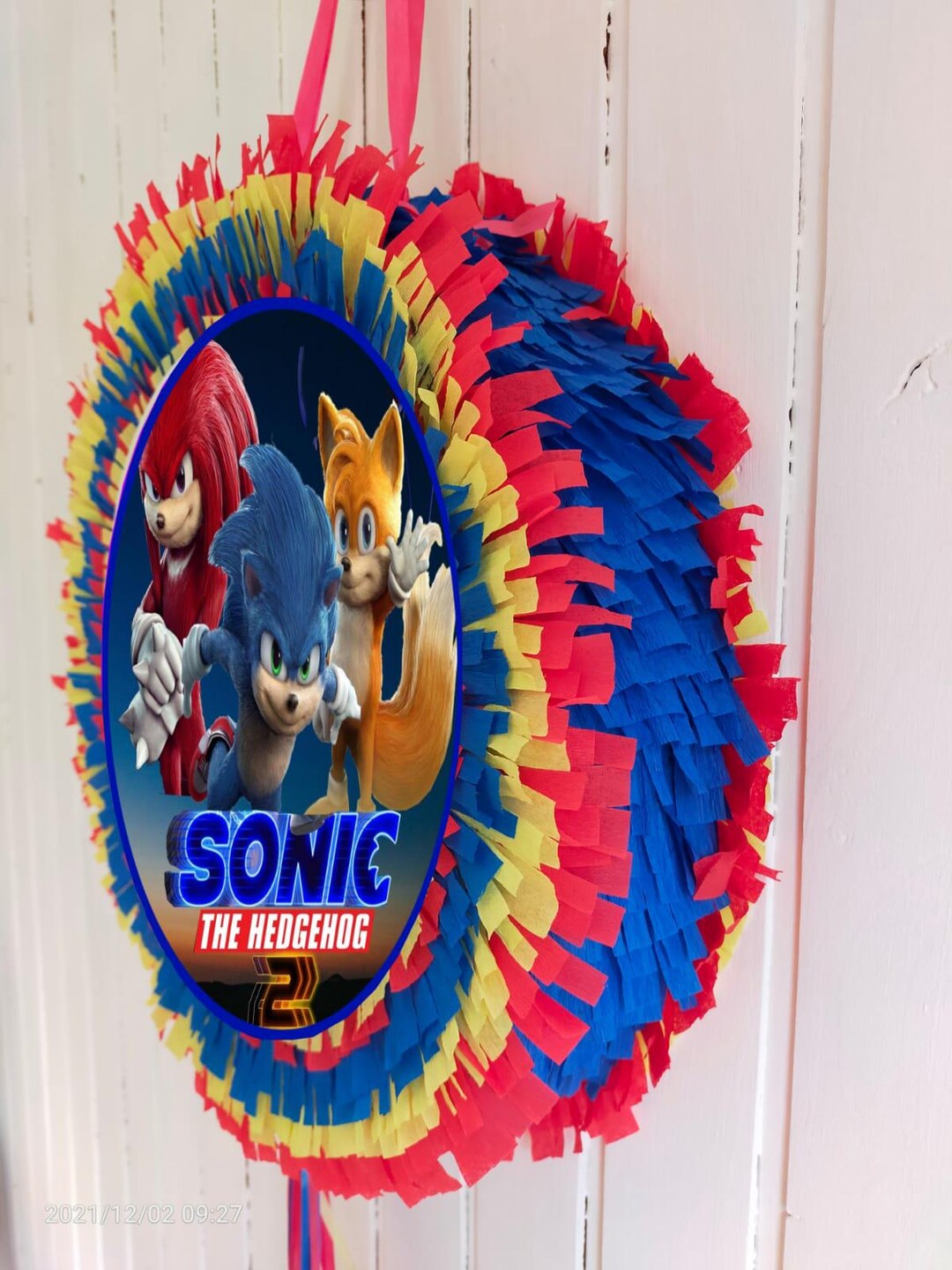 Birthday Party Pinata Sonic Hedgehog Pull String - Etsy