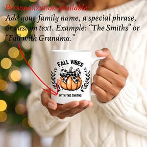 Custom Fall Mug Gift, Fall Vibes Mug, Personalized Pumpkin Mug, Custom ...