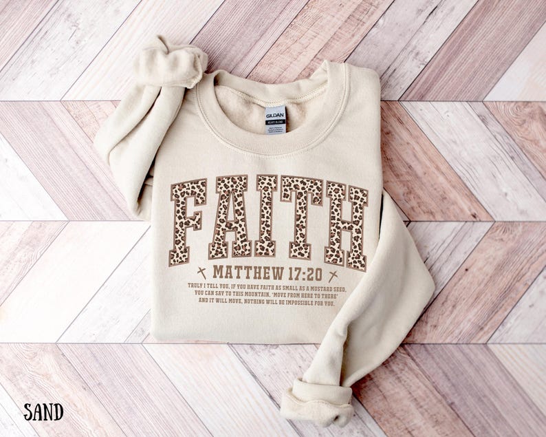 Faith Sweatshirts, Leopard Print Sweater, Jesus Sweatshirt, Bible Verse ...