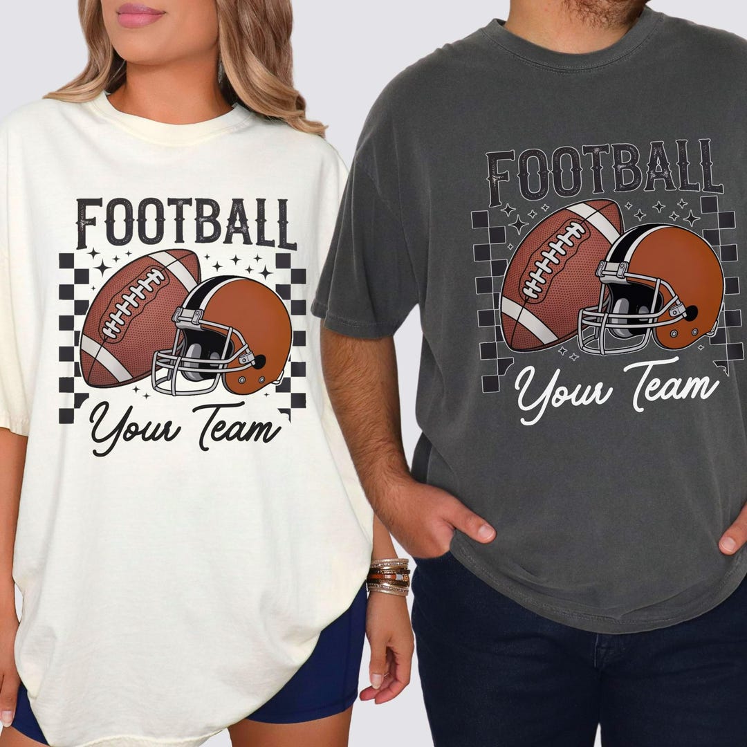 Custom Comfort Colors Football Team Shirt: Personalized Game Day Tee - Etsy