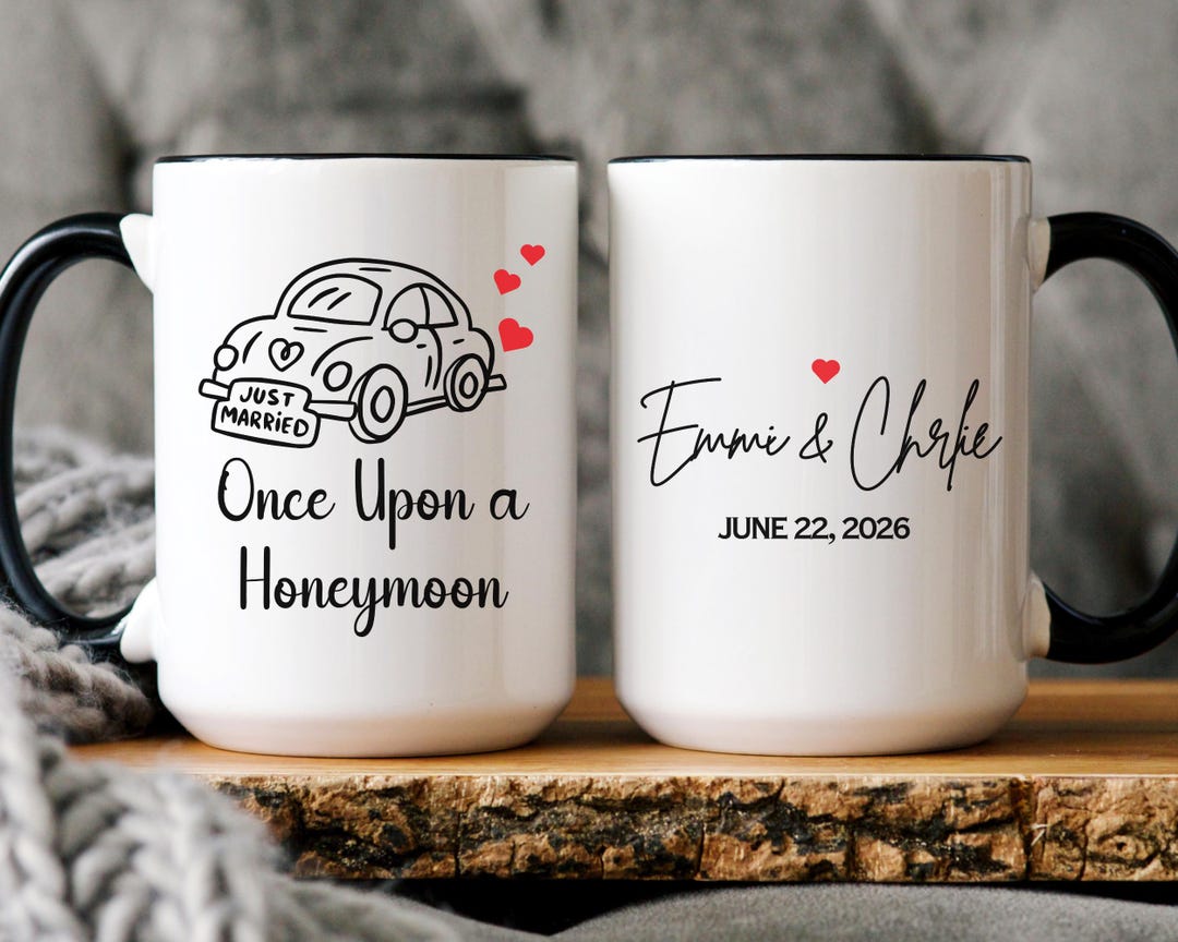 Personalized Funny Honeymoon Mug, Custom Names and Date Mug for Wedding ...