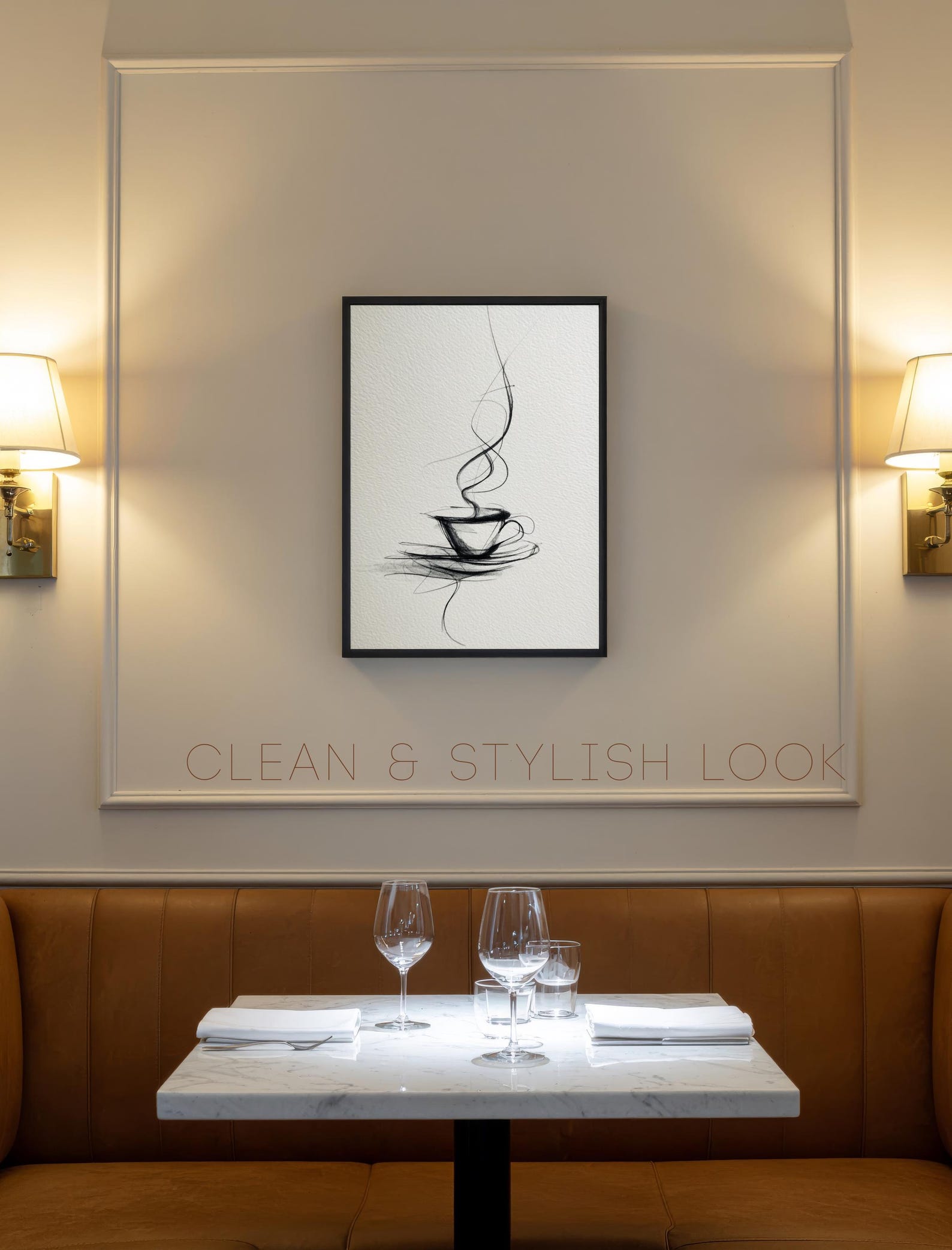 Restaurant Mockup • Modern Cafe Poster • Dining Table Art • Vertical Frame Wall Mockup - Etsy