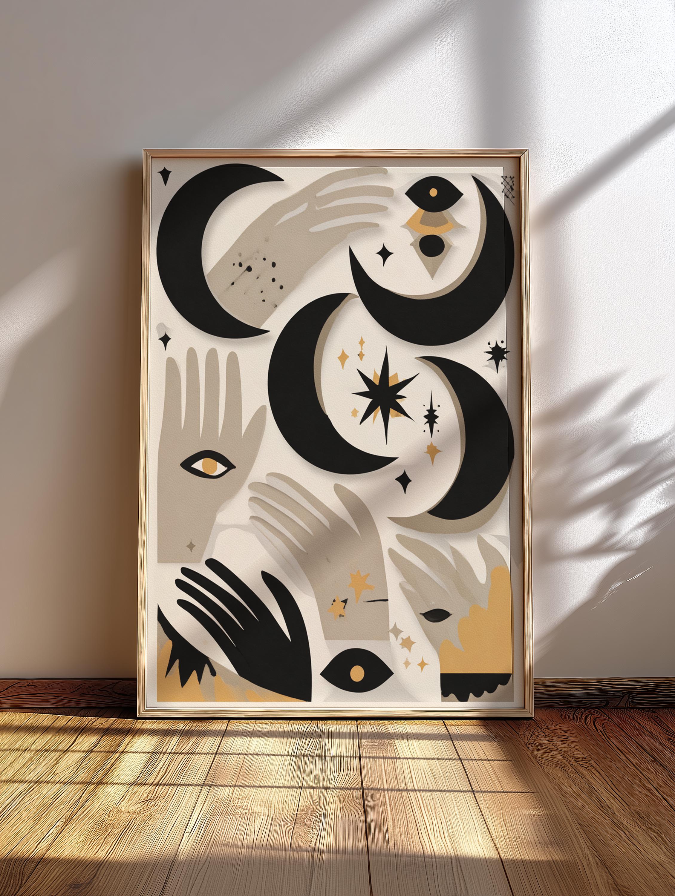 Minimalist Poster Mockup: Slim Wood Frame, Scandinavian Style - Etsy
