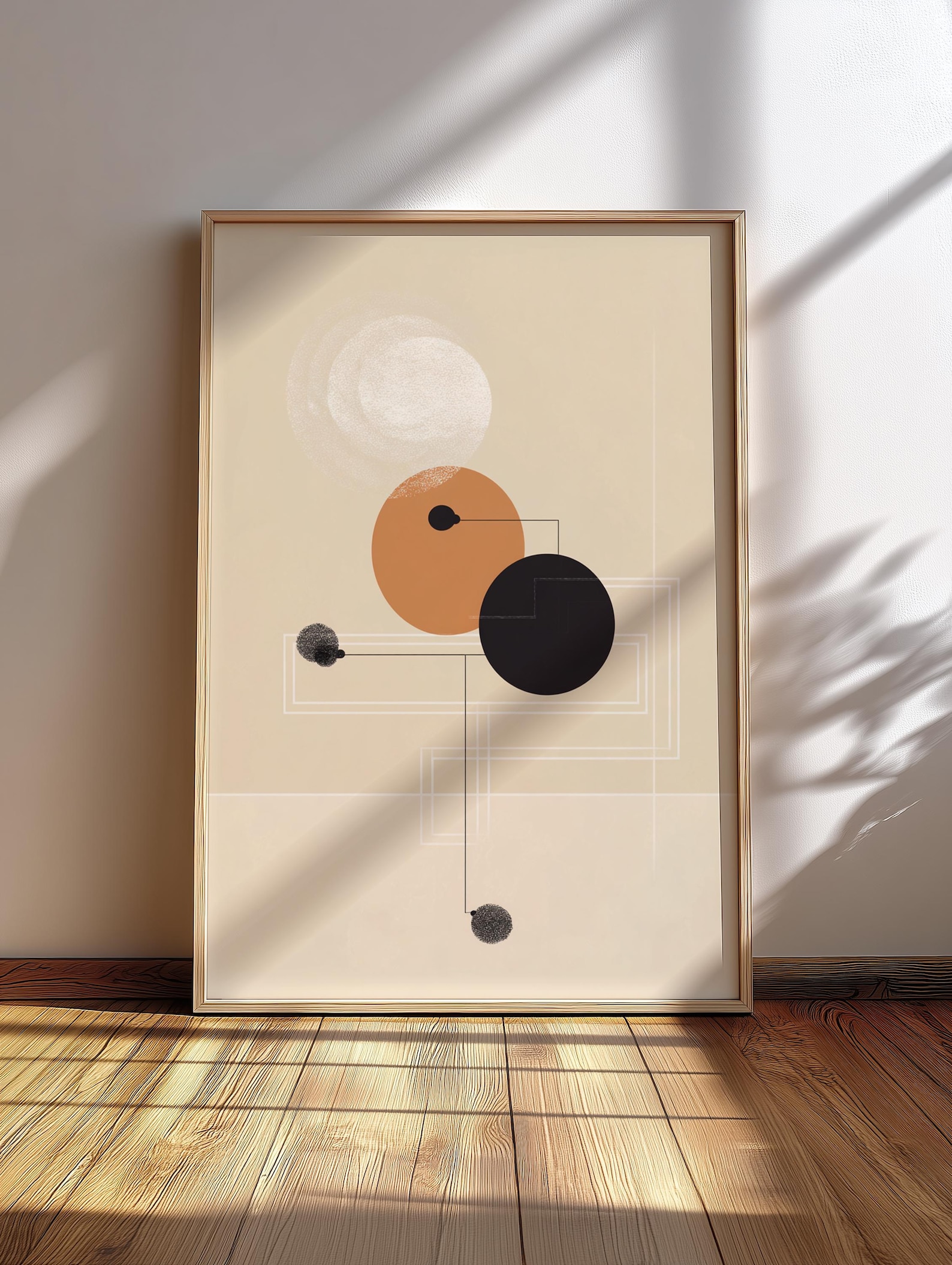 Minimalist Poster Mockup: Slim Wood Frame, Scandinavian Style - Etsy
