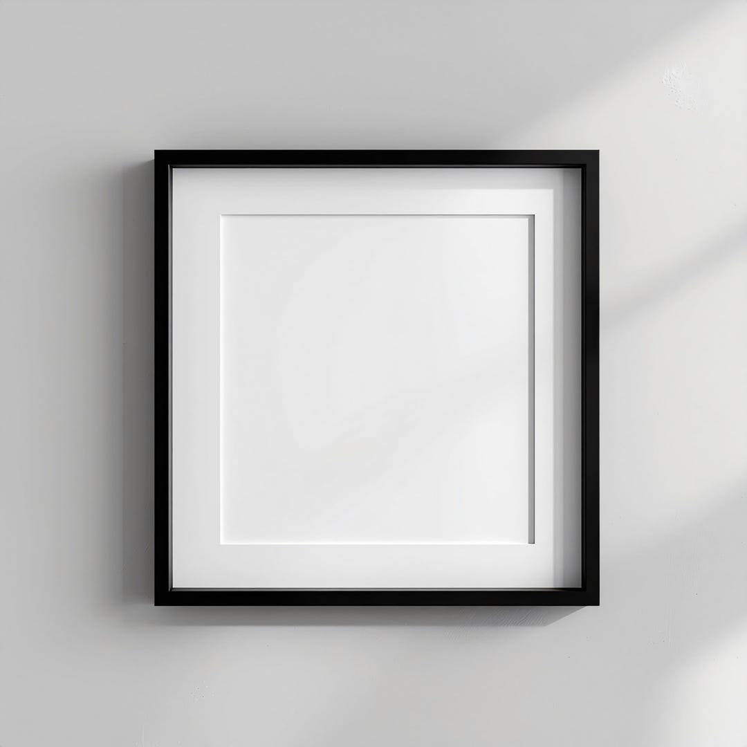 Black Square Frame Mockup: Minimalist Scandinavian Style - Etsy