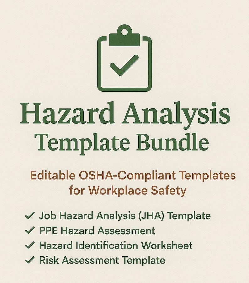 Hazard Analysis Package - Etsy