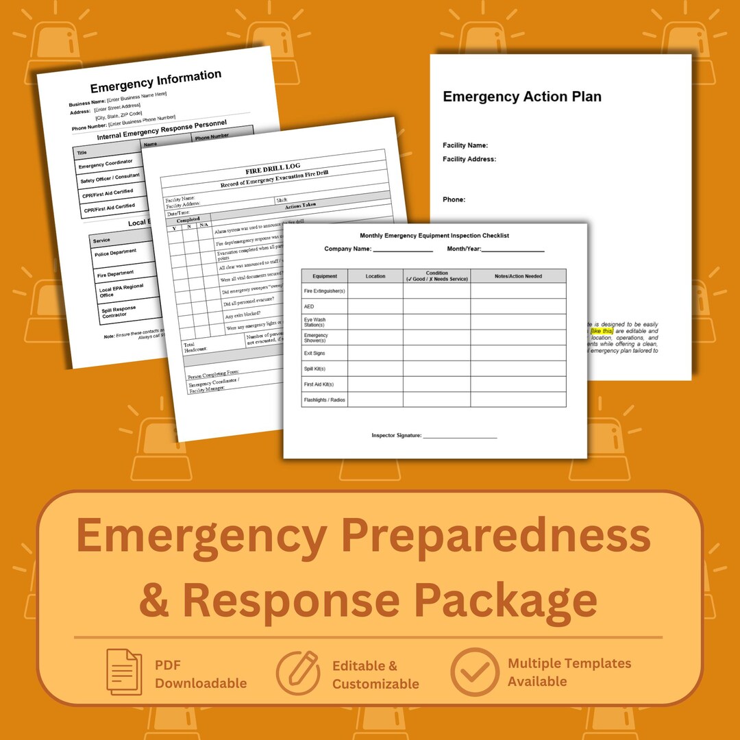 Emergency Preparedness & Response Package - OSHA Compliant - Etsy