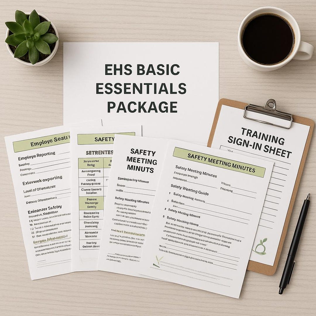 EHS Essentials Package: Workplace Safety Templates - Meeting Minutes ...