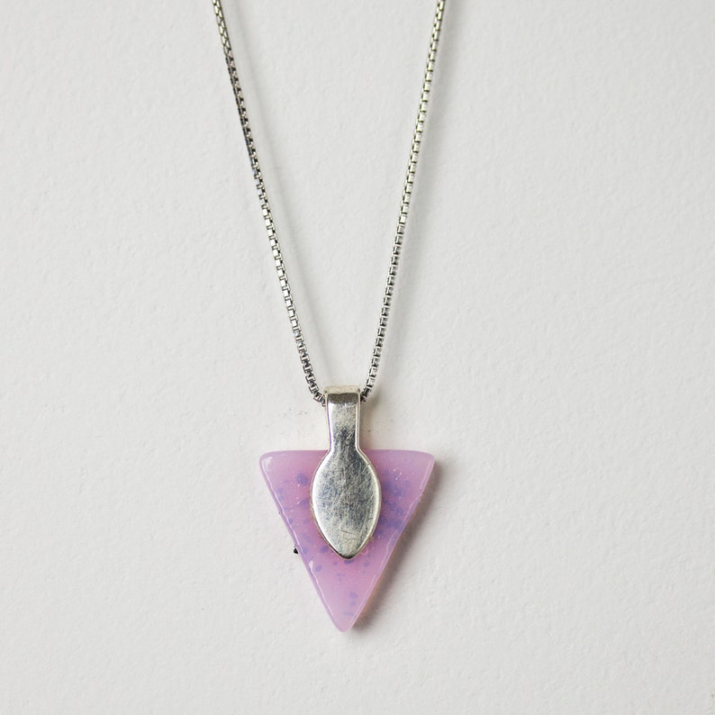 Gay Queer Lgbtq Pride Necklace Handmade Stained Glass Pink Etsy