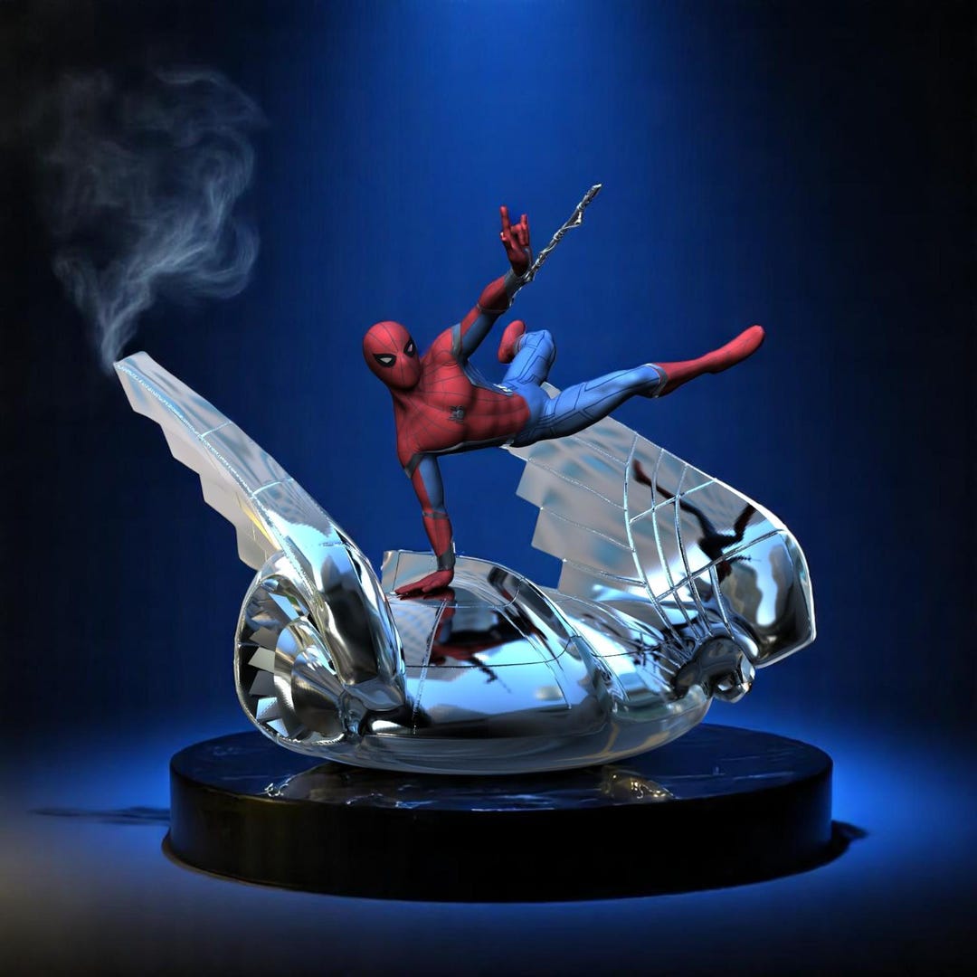 STL File – Superhero in Spider Suit 3D Model for Resin Printing – Web ...