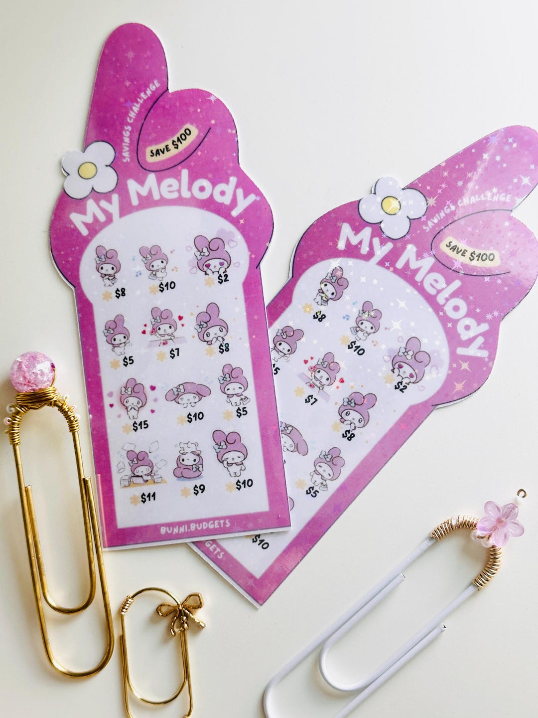 My Melody Cut-out Savings Challenge - Etsy