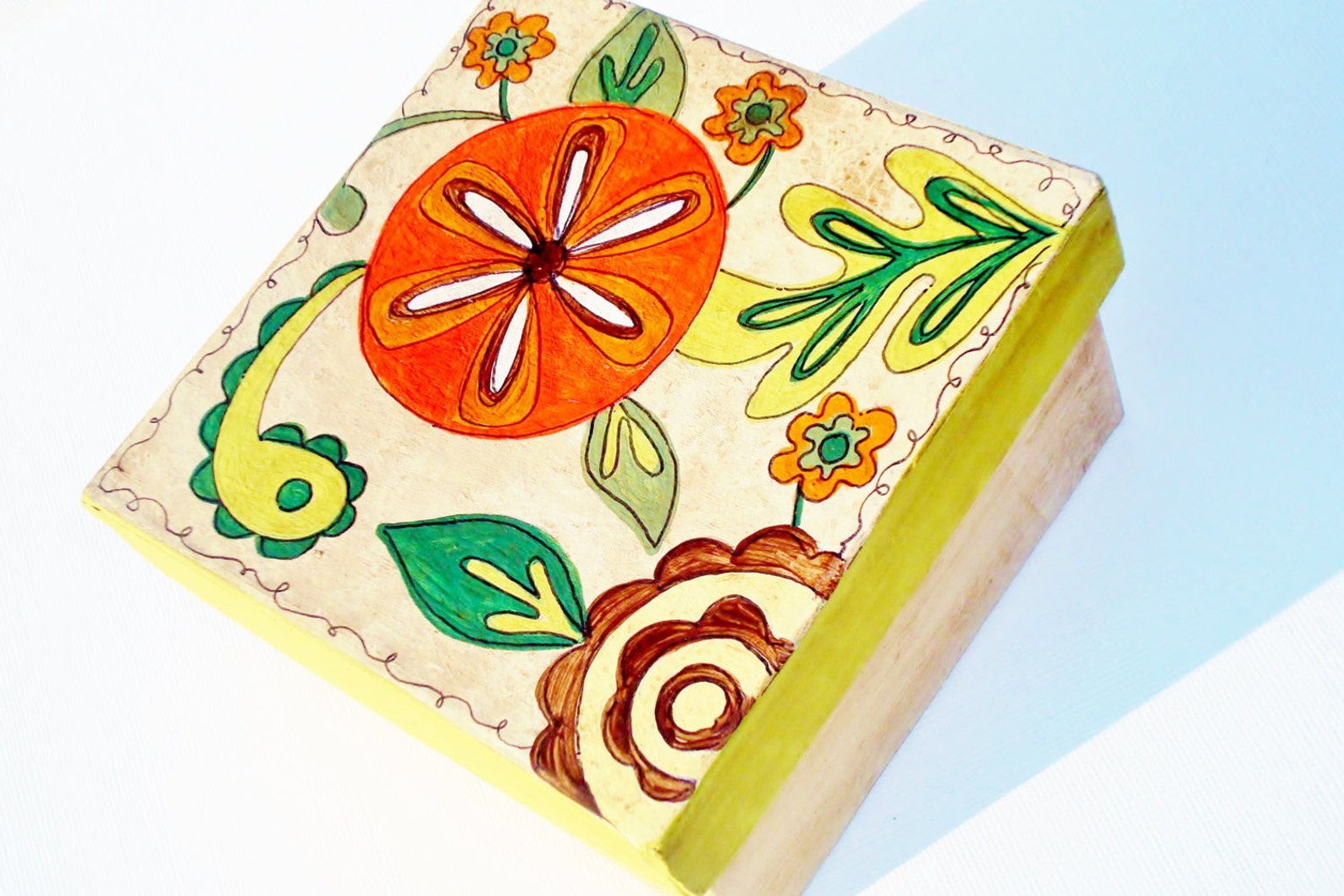 Hand Painted Gift Box - Etsy