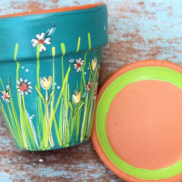 Hand Painted Pots - Etsy