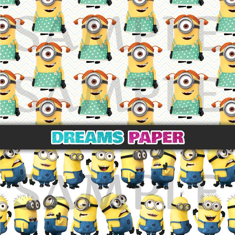 Minions, Digital Paper, Party, Decor, Wallpaper, Background, Party ...