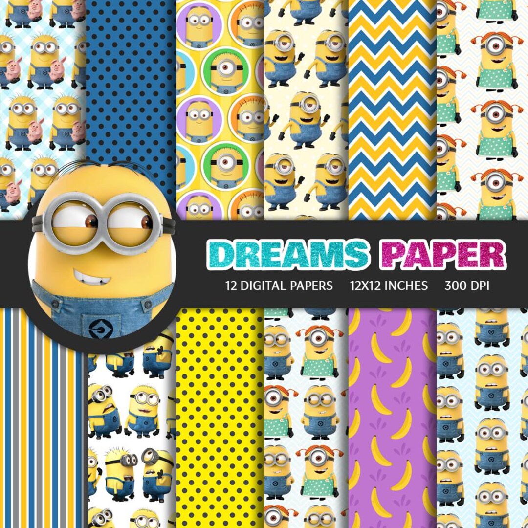 Minions, Digital Paper, Party, Decor, Wallpaper, Background, Party ...