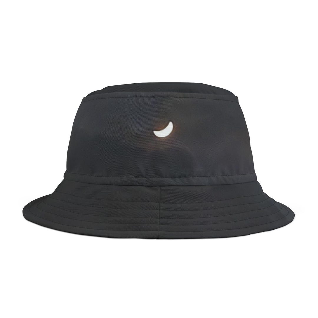 Bucket Hat, Crescent Moon Night Sky Aesthetic Cap, Lunar Eclipse Boho ...