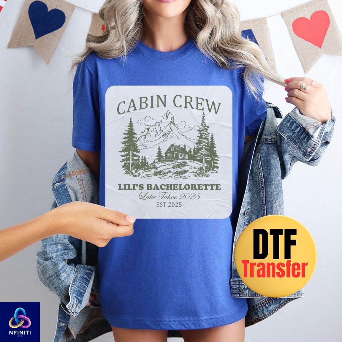 Custom Cabin Crew DTF Iron-on Decal: Bachelorette & Camping Heat ...