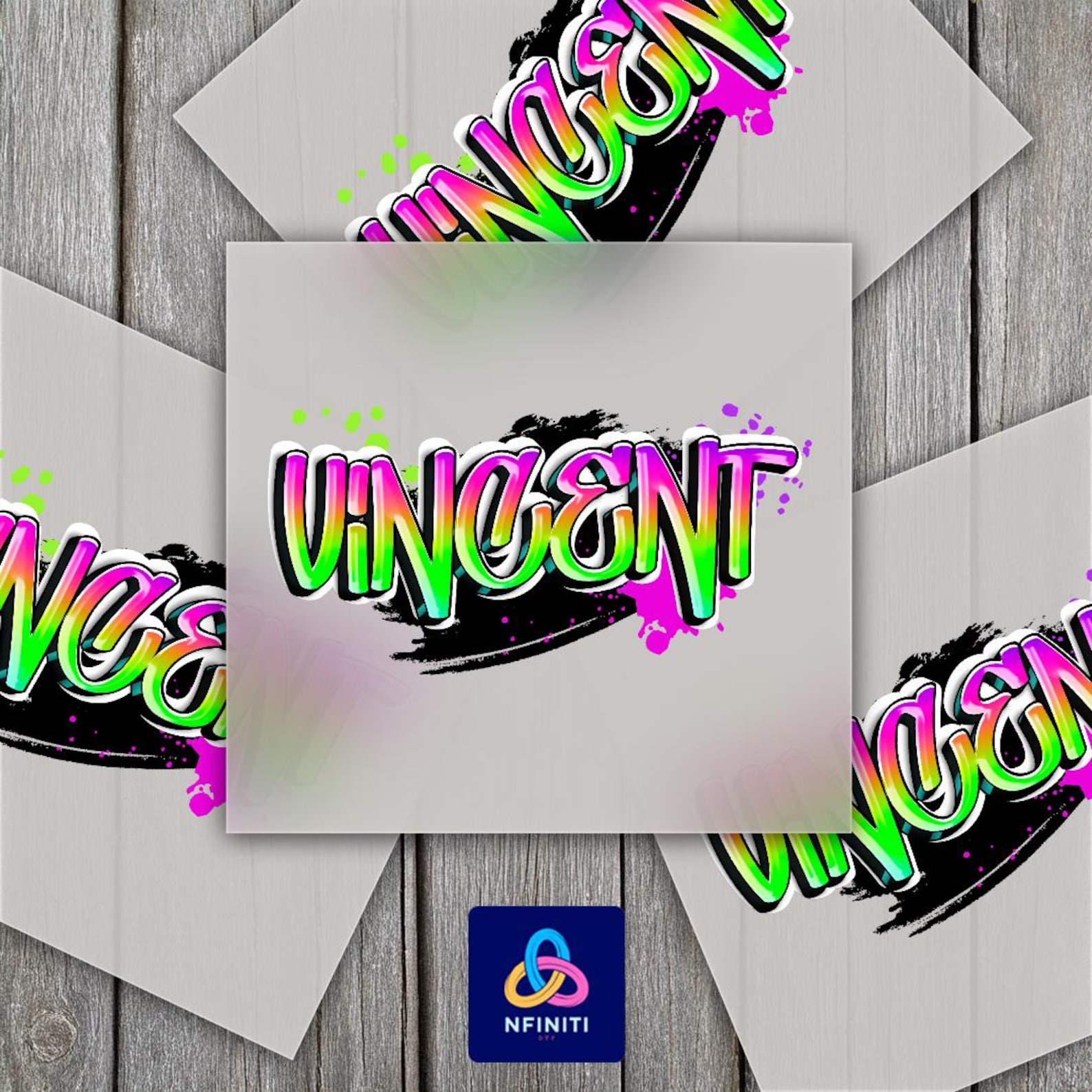 Custom Graffiti Text DTF Transfer: Personalized Heat Transfer Decal - Etsy