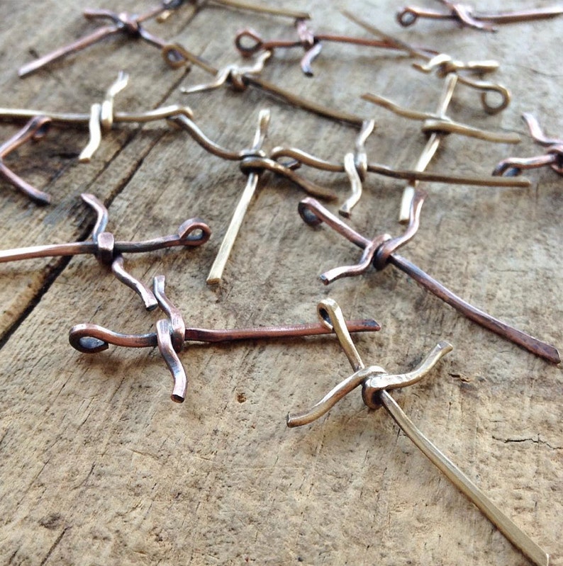 Cross Add-on Rustic Cross Pendant Cross Charm Handmade - Etsy