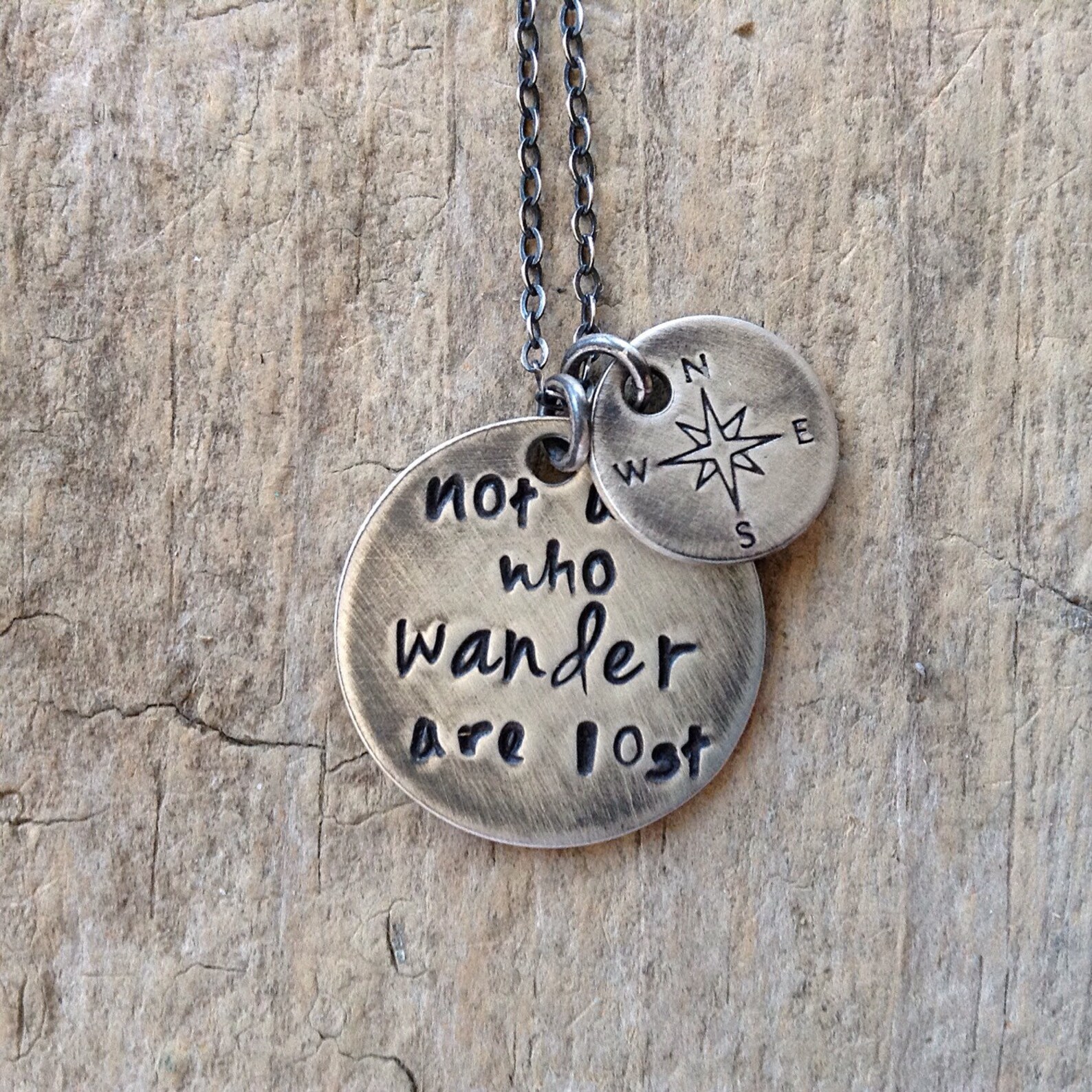 Not All Who Wander Are Lost Necklace Wanderlust Necklace - Etsy