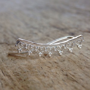 Sterling Silver Ear Climbers, Ear Sweep, Ear Pins, Spanish Style ...