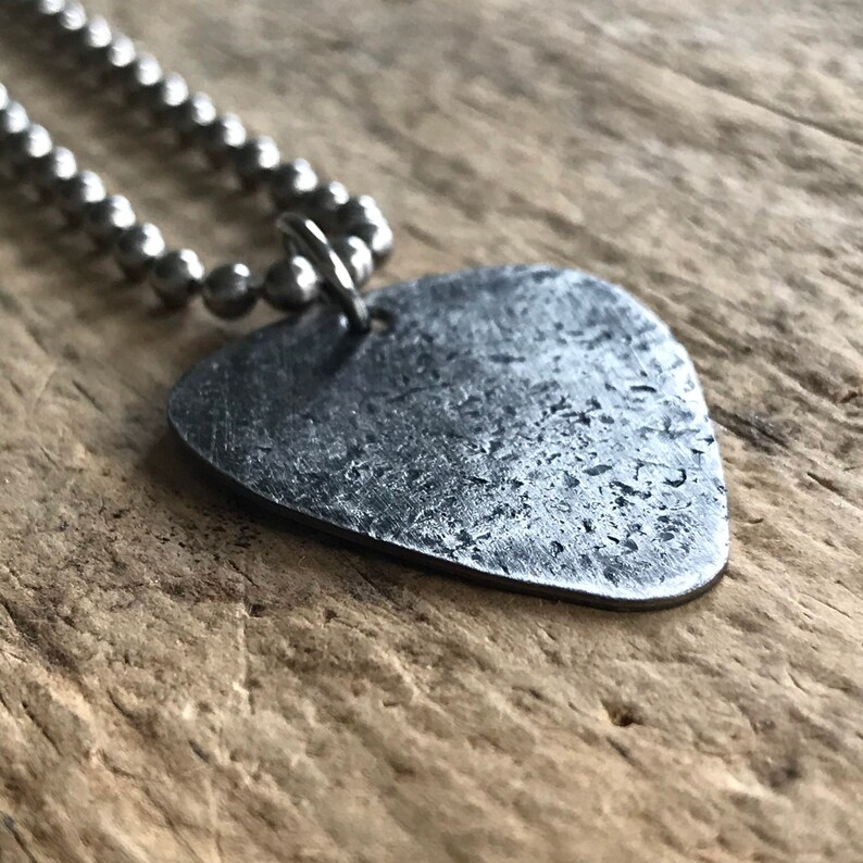 Textured Plectrum Guitar Pick Necklace Electric Guitar | Etsy