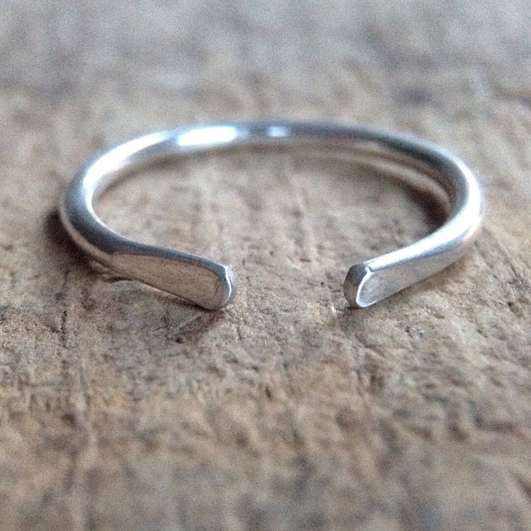 Silver Cuff Ring, Open Ring, Horseshoe Ring, U Shape Ring, Minimalist ...