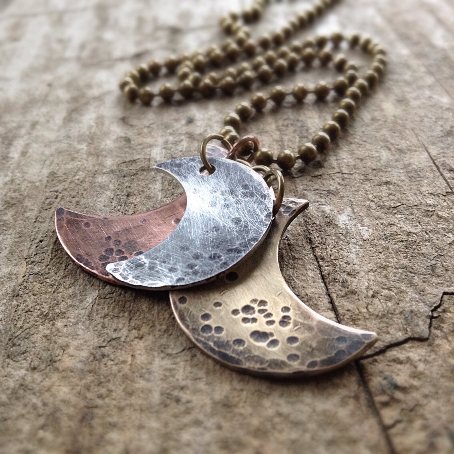 Men's Moon Necklace Moon Phase Necklace Charm Necklace - Etsy