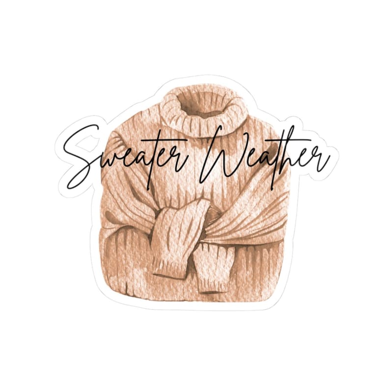 Sweater Weather Stickers: Cozy Fall Decor, Laptop Decals - Etsy