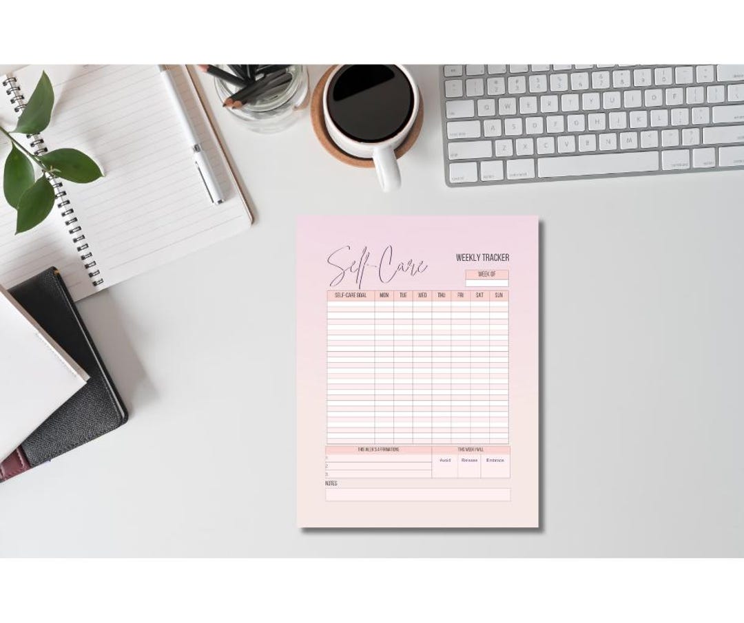 Self-care Weekly Tracker | Printable Wellness Planner | Mental Health ...