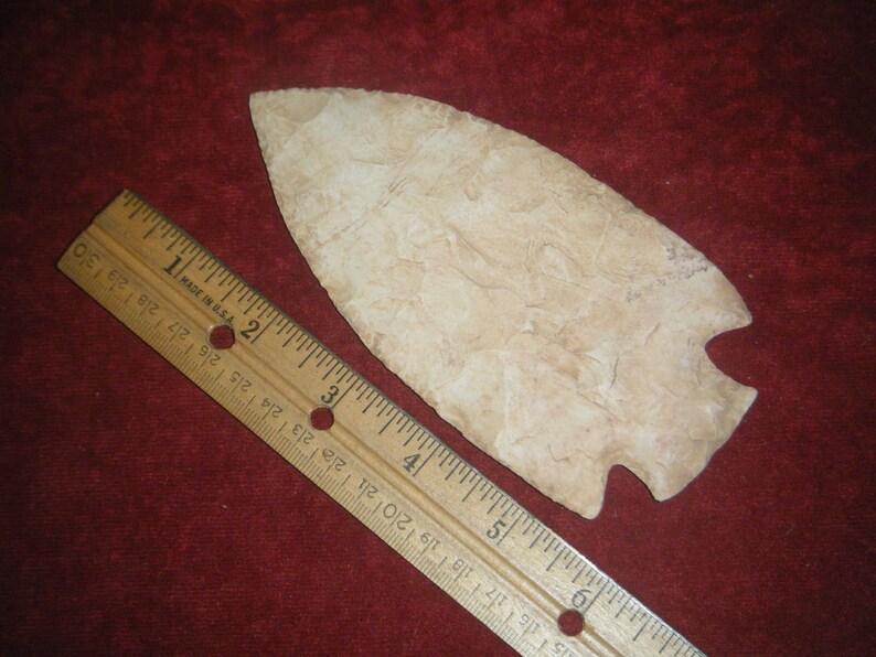 Arrowhead Indian Spearhead, 6 In. Hopewell From OK. - Etsy