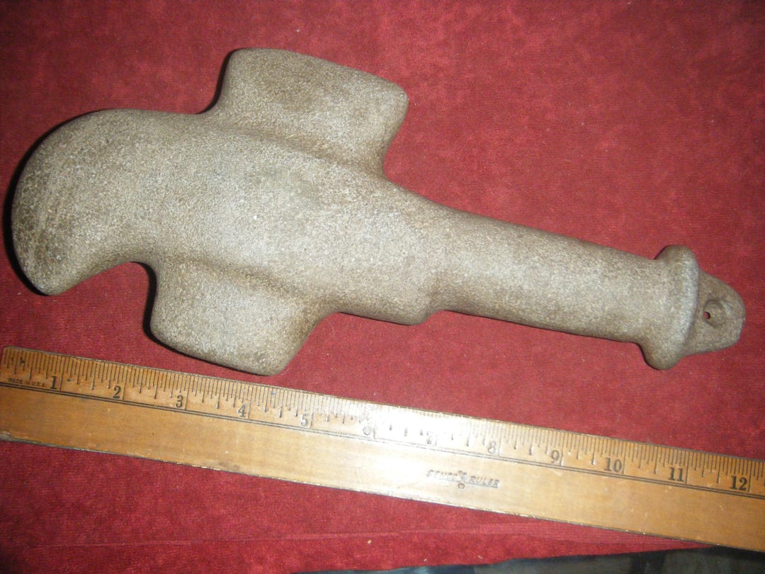 Arrowhead Indian Artifact, 11 1/2 In. Rare Ceremonial Granite ...