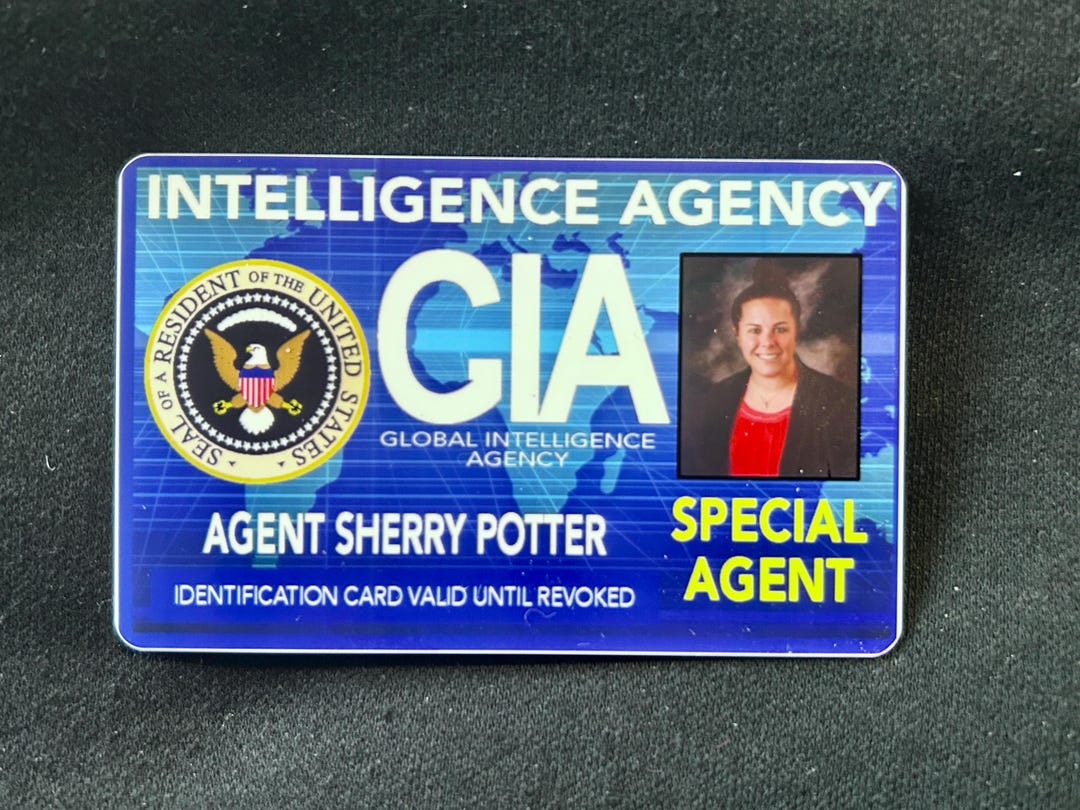 Secret Agent ID Card! GIA, Cosplay, Murder Mystery, Escape Room, Gag ...