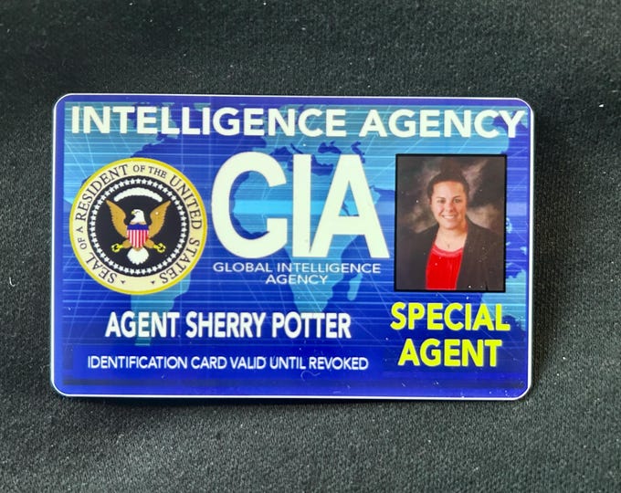 Secret Agent ID Card! GIA, Cosplay, Murder Mystery, Escape Room, Gag ...